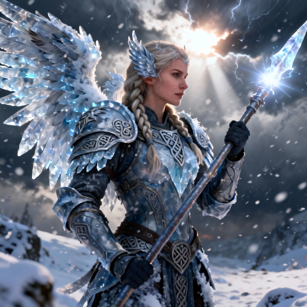 Free AI Nordic Winter Angel Generator | ai-nordic-winter-angel