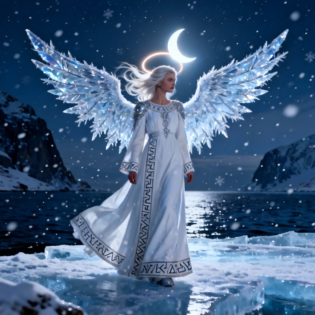Free AI Nordic Winter Angel Generator | ai-nordic-winter-angel