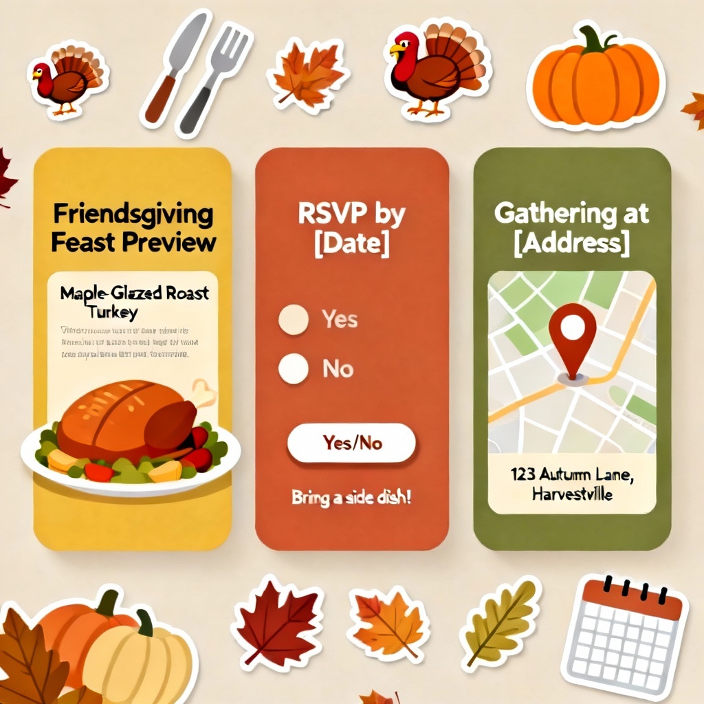 Free AI Friendsgiving Generator | Design Invites, Menus, Flyers Online