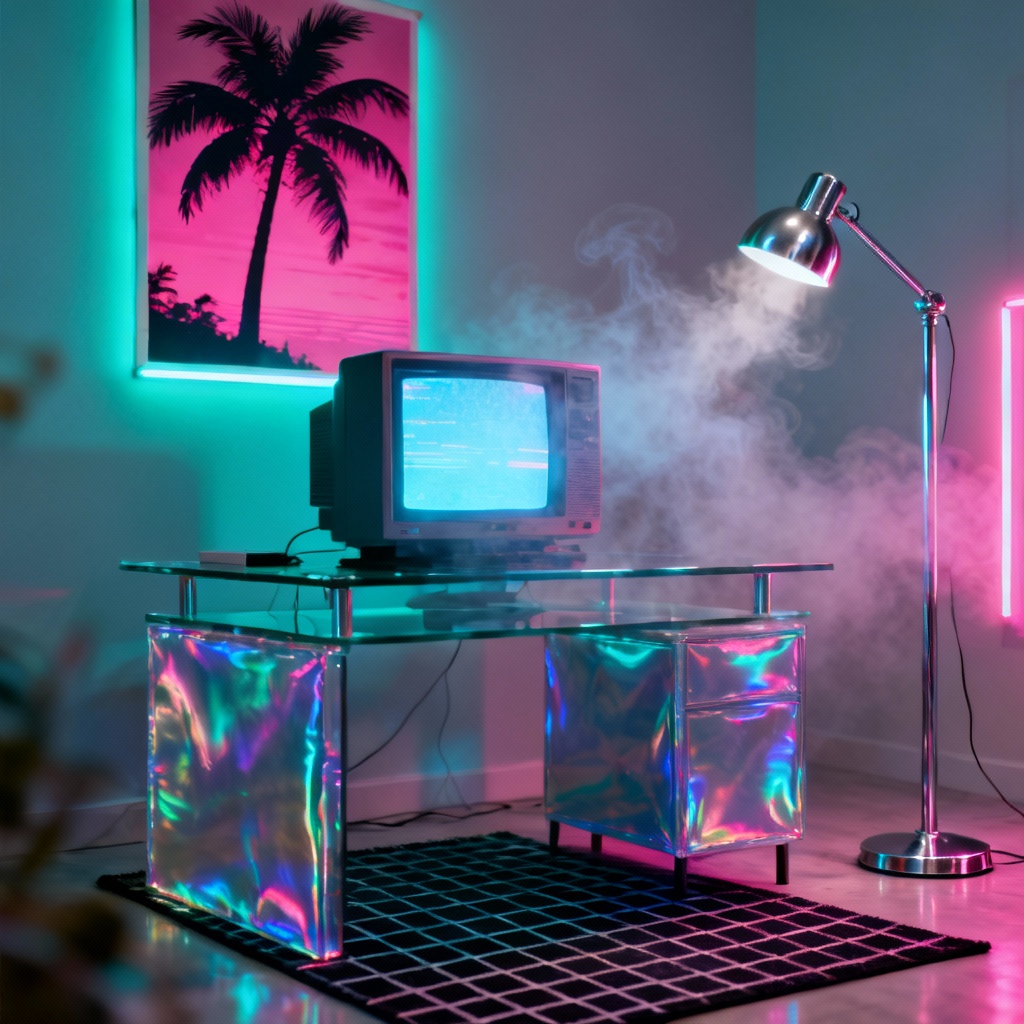 Free AI Y2K Room Generator | Design Vaporwave Neon Bedrooms Online